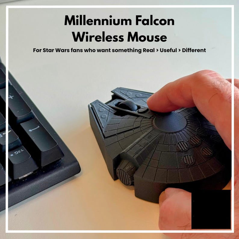 Millennium Falcon Wireless Mouse for PC & Mac – Star Wars Design ...